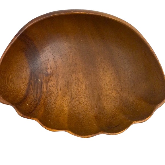 Hawaii | Dining | Monkey Pod Wood Carved Clam Shell Shape Bowl | Poshmark